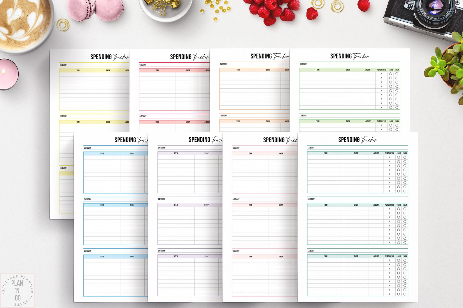 Spending Tracker Printable, A4, Letter, Order Tracker, Spending Log ...
