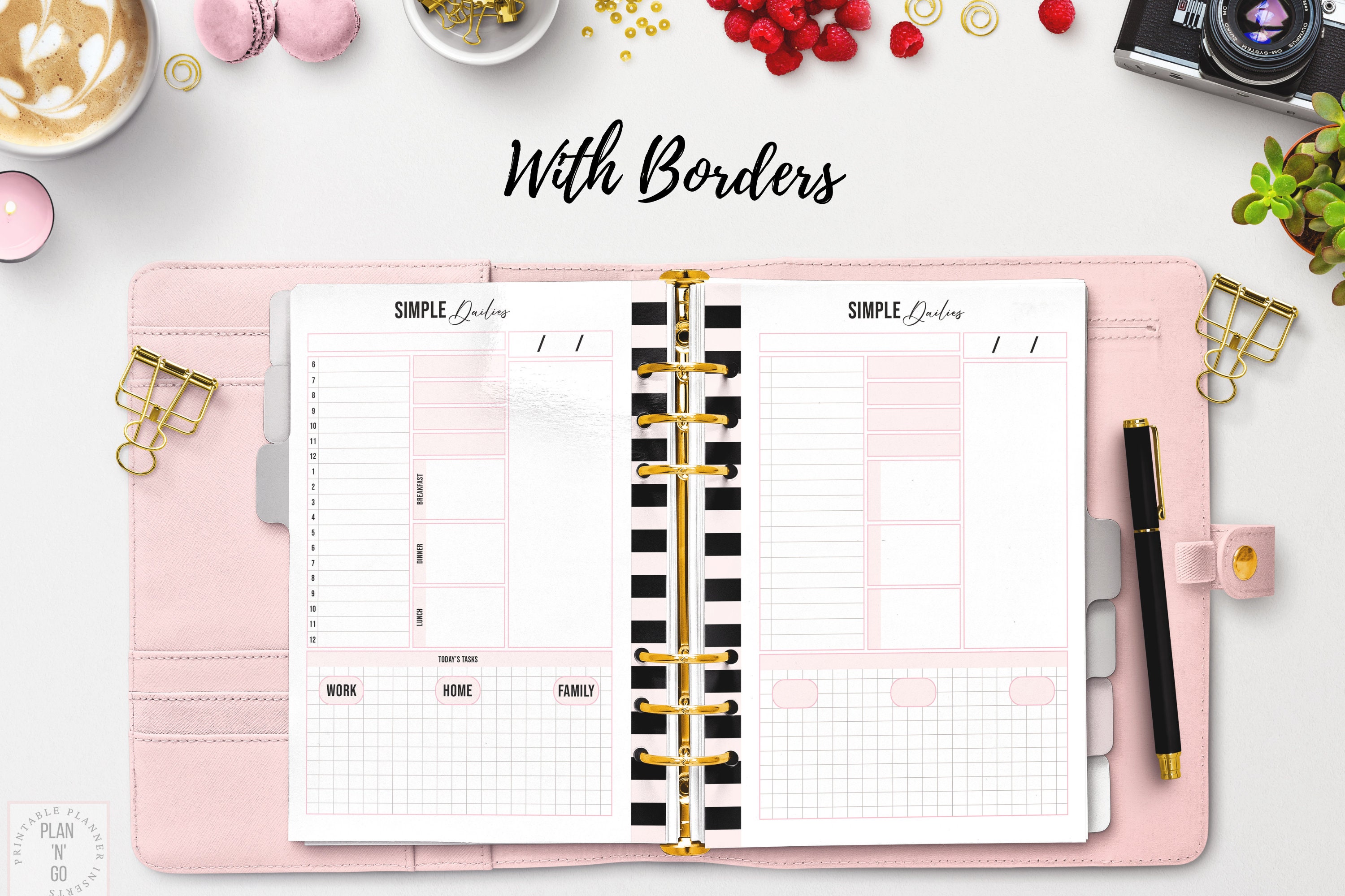 Printable Daily Planner, Day Organizer, Undated Planner, Hourly ...