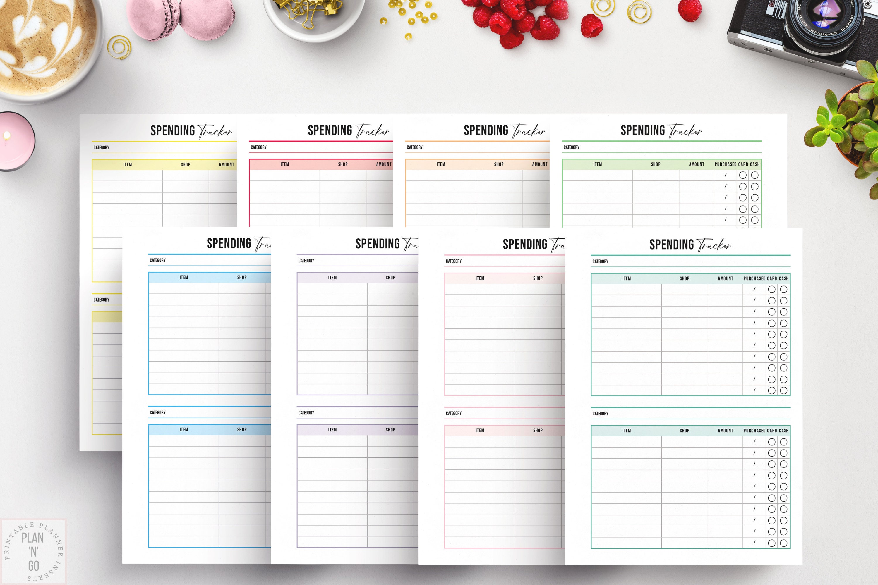 Spending Tracker Printable, Classic Happy Planner, Online Shopping ...
