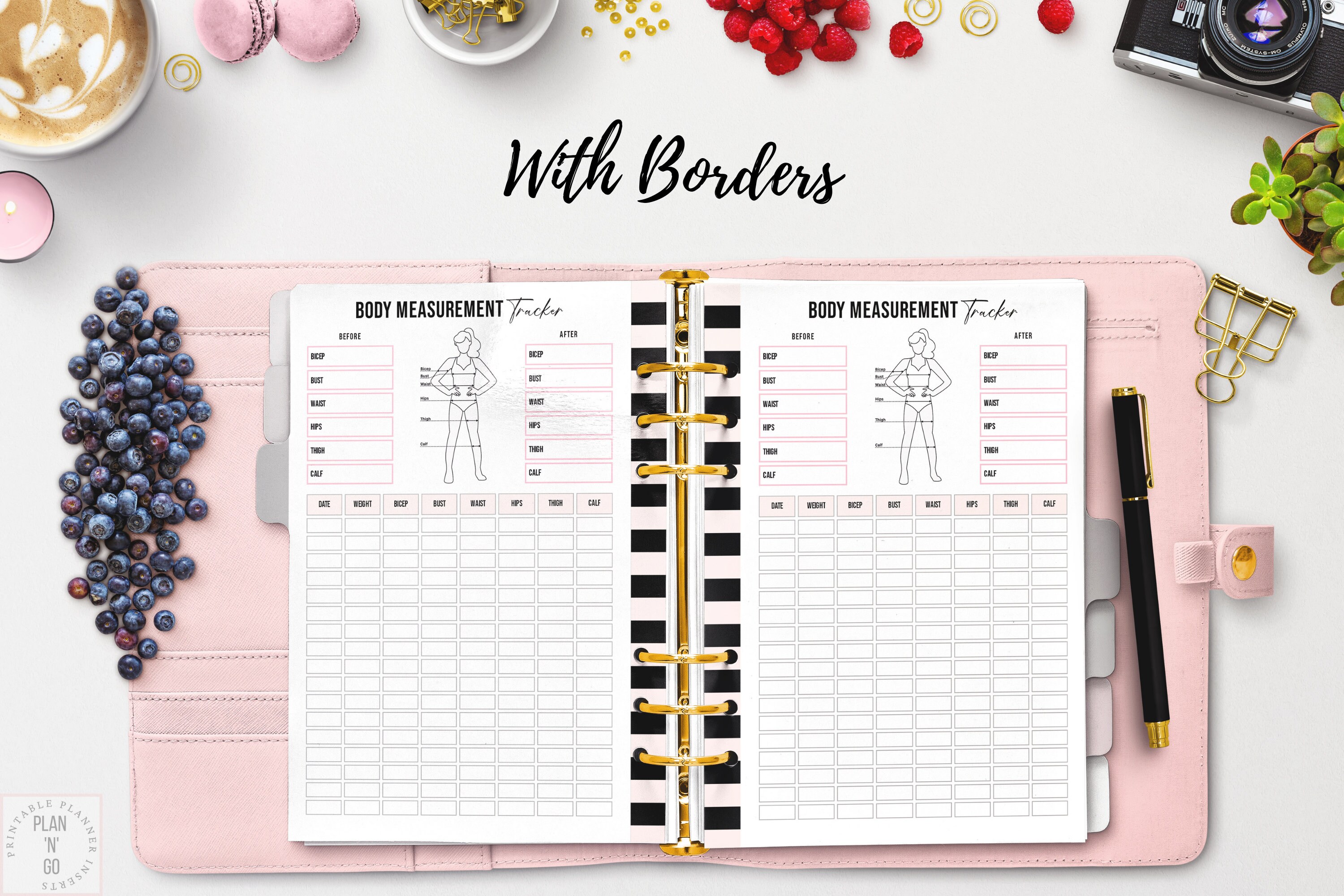 Body Measurement Tracker, Printable Measurement Chart, Body Progress ...