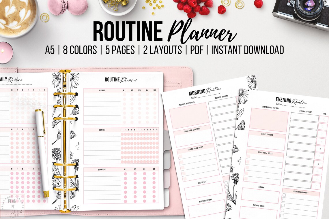 Printable Routine Checklist Routine Planner Habit Tracker - Etsy