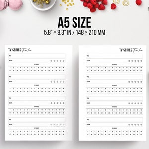 Editable TV Series Tracker, Printable TV Show, TV Series Journal ...