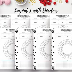 Pet Medication Tracker, Printable Pet Medicine Chart, Pet Planner ...