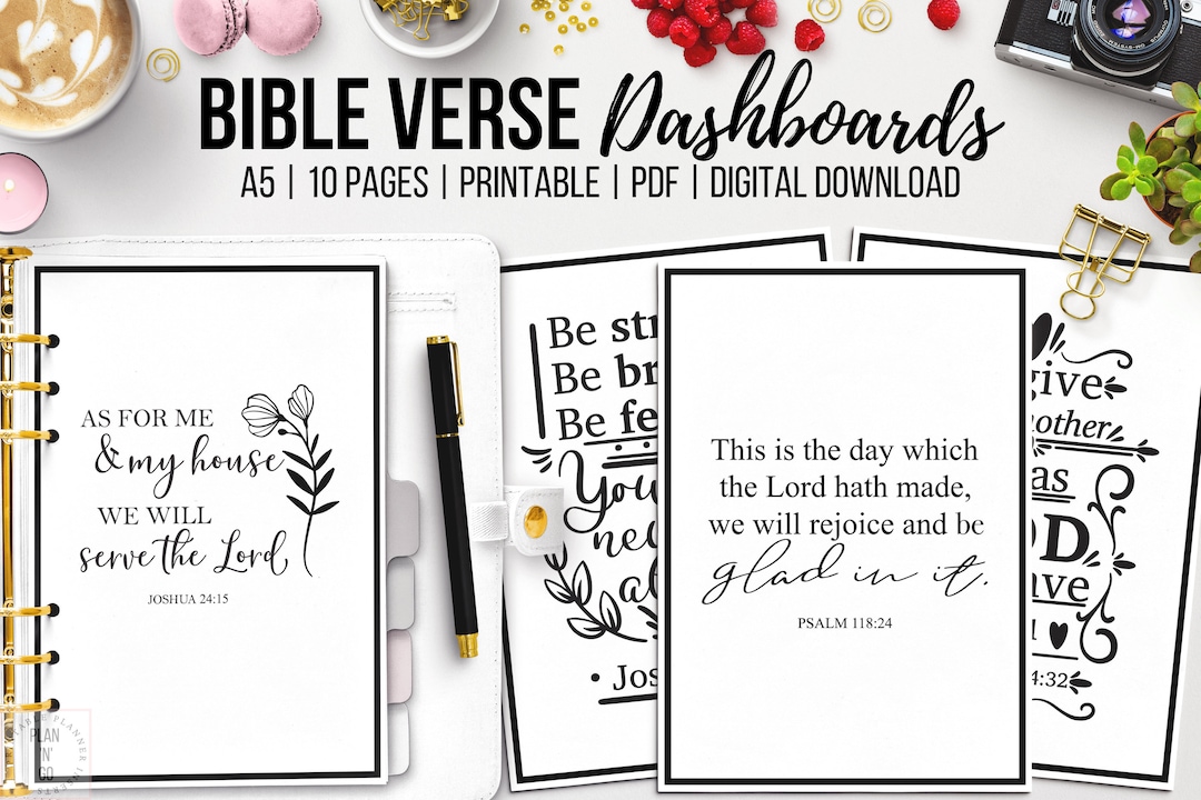 Christian Dashboard, Printable Bible Verse Dashboard, Faith Planner ...