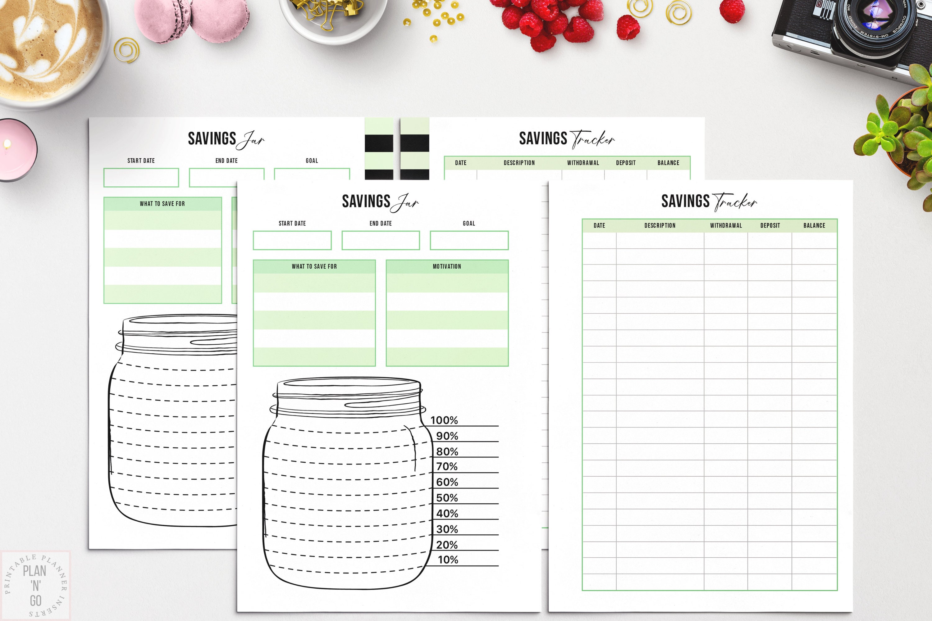 Savings Jar, Printable Savings Tracker, Money Challenge, Money Saving ...