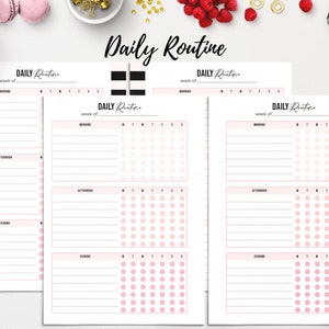 Printable Routine Checklist, Routine Planner, Habit Tracker, Morning ...