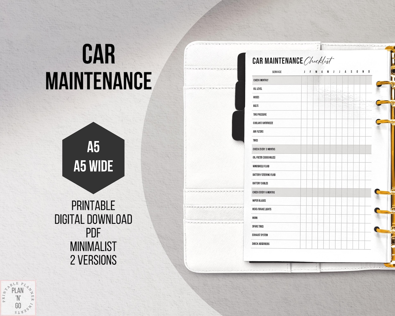 Car Maintenance Log, Maintenance Checklist Printable, Auto Repair ...
