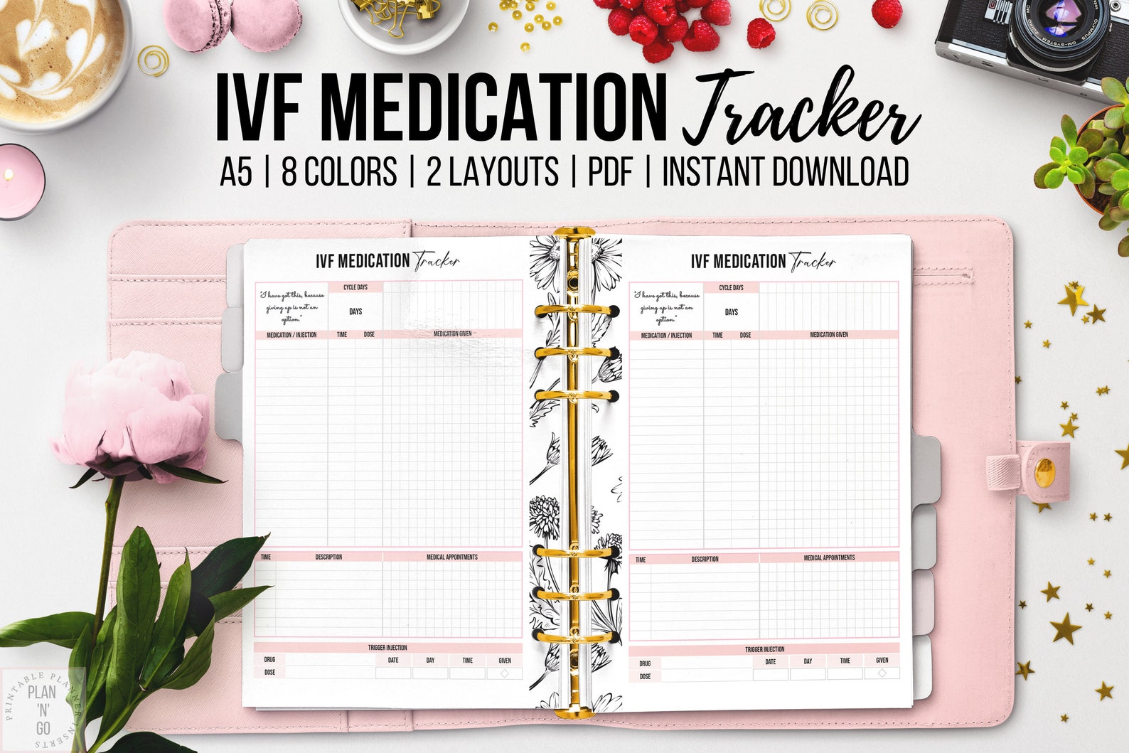 IVF Medication Tracker IVF Medication Organizer IVF Journal - Etsy UK