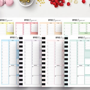 Office Organizer Printable, Work Schedule, Office Tasks, Daily Work ...