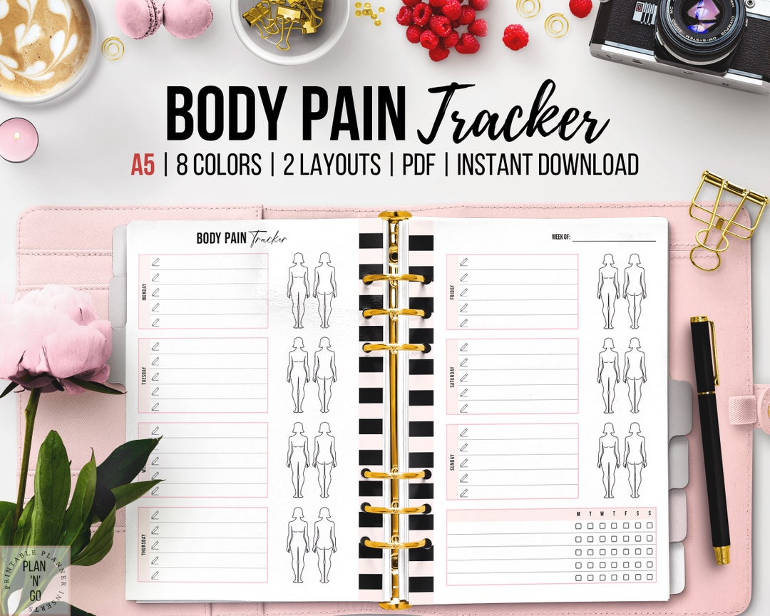 Chronic Illness Journal, Printable Symptom Tracker, Daily Pain Dairy ...
