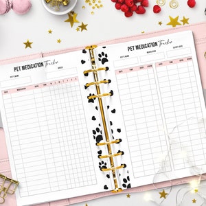 Pet Medication Tracker, Printable Pet Medicine Chart, Pet Planner ...
