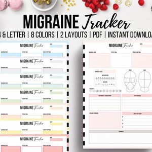 Migraine Tracker Printable Headache Log Headache Diary - Etsy