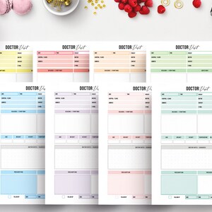 Editable Doctor Visit, Doctor Visit Tracker, Health Consultation Record ...