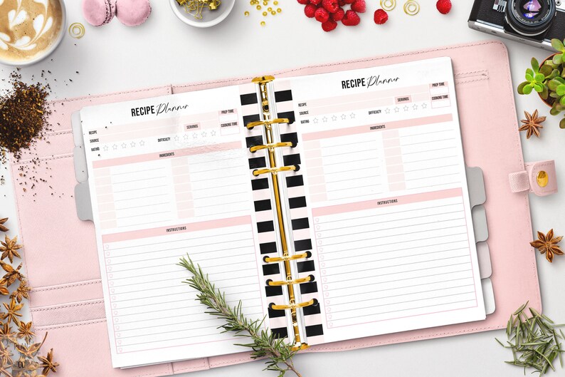 Recipe Template, Recipe Book Printable, Cook Book Meal Planner, Recipe ...