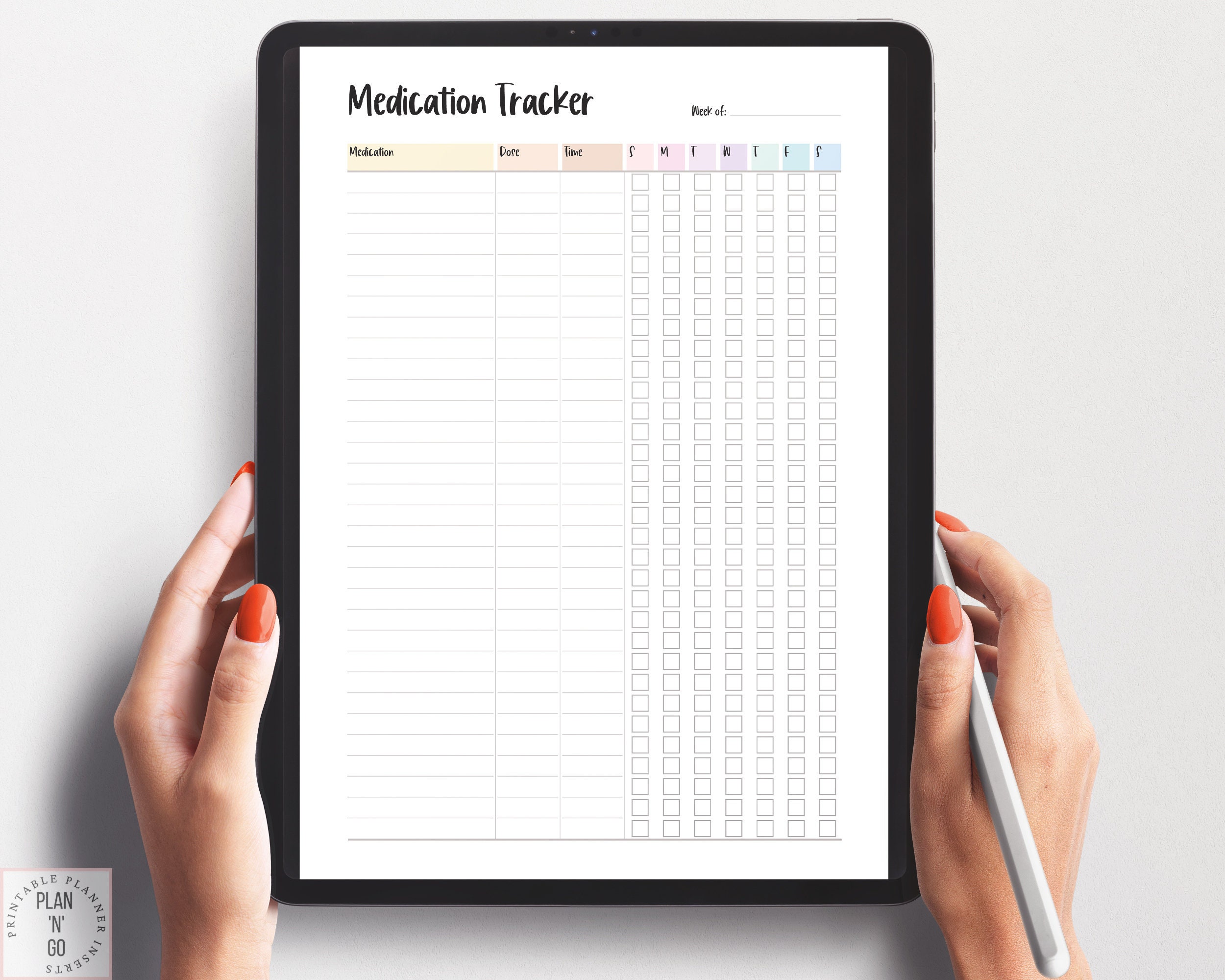 Editable Medication Tracker, Printable Medication Log, Vitamin and ...