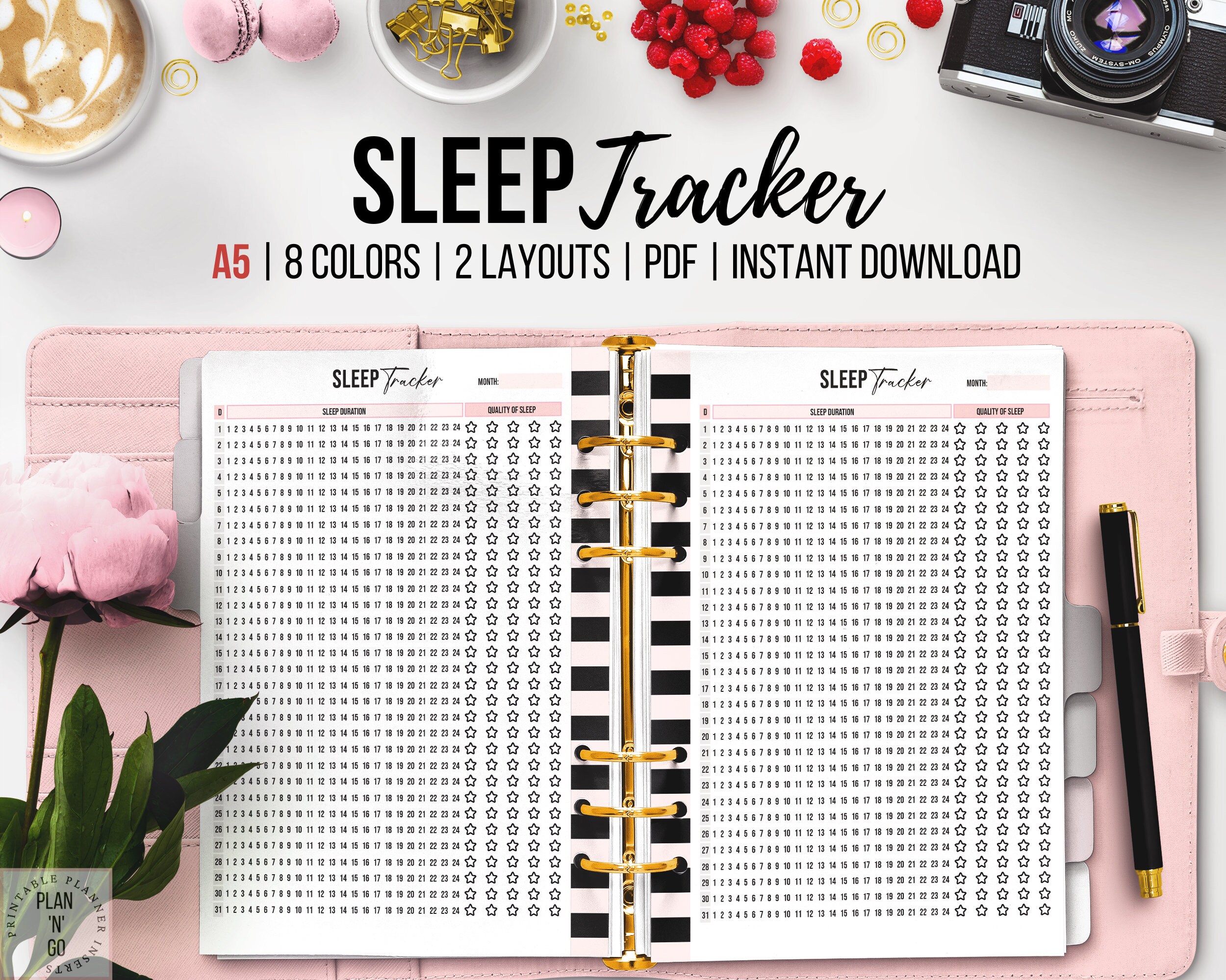 Sleep Tracker, Printable Daily Habit Planner, Sleep Quality Tracker ...