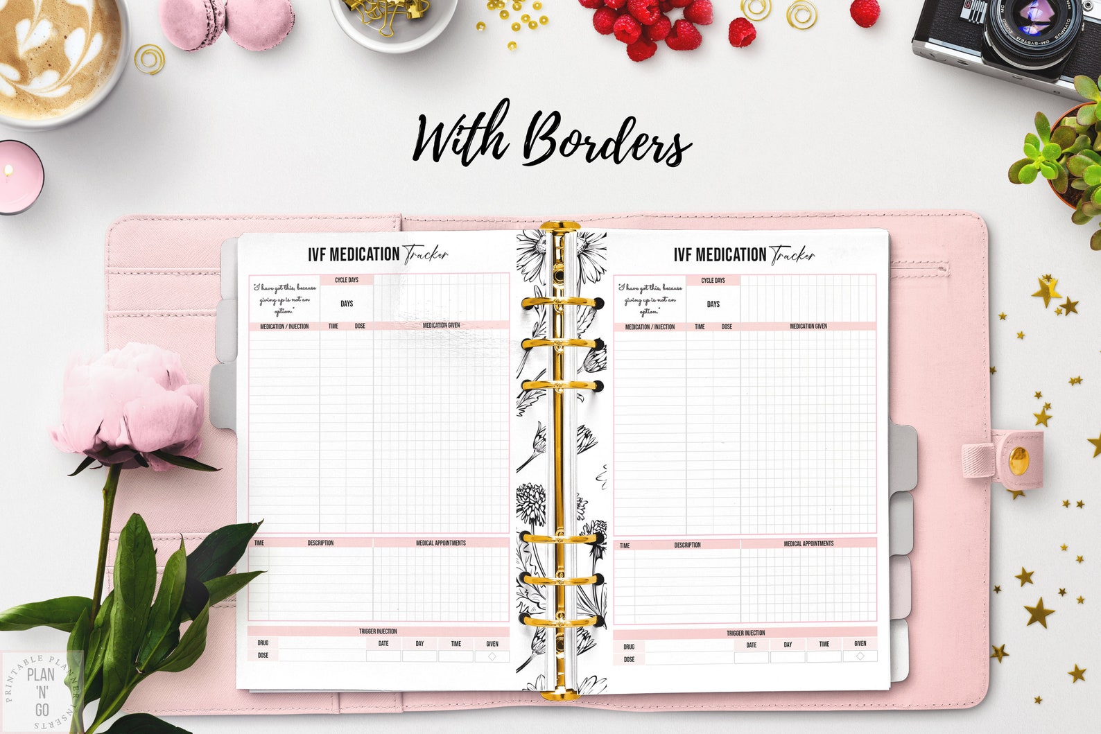 IVF Medication Tracker, IVF Medication Organizer, IVF Journal ...