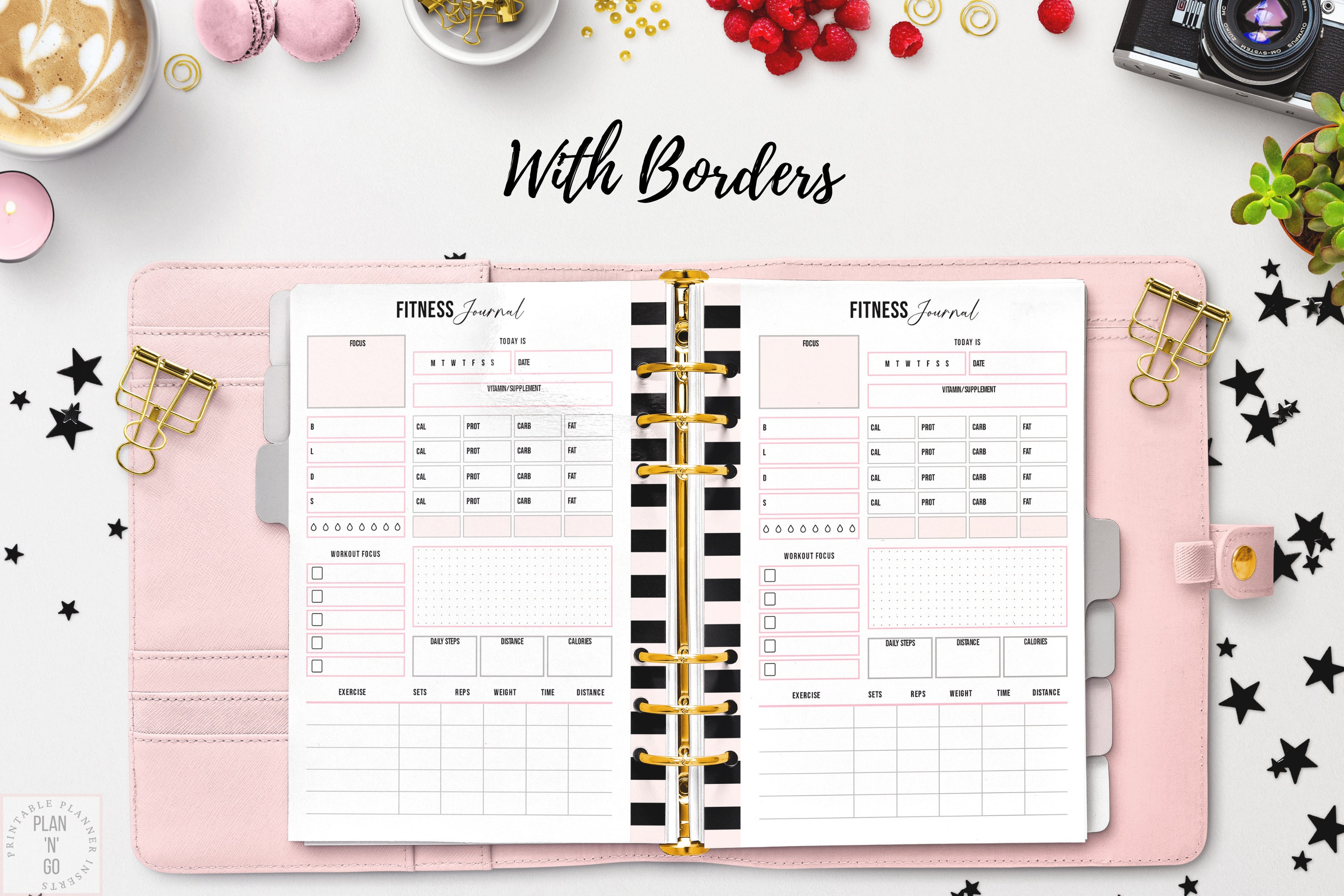 Fitness Journal Printable, Exercise Tracker, Daily Fitness Planner ...