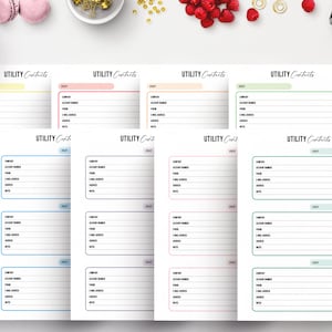 Printable Utility Contacts, Household Organizer, Utility Providers List ...