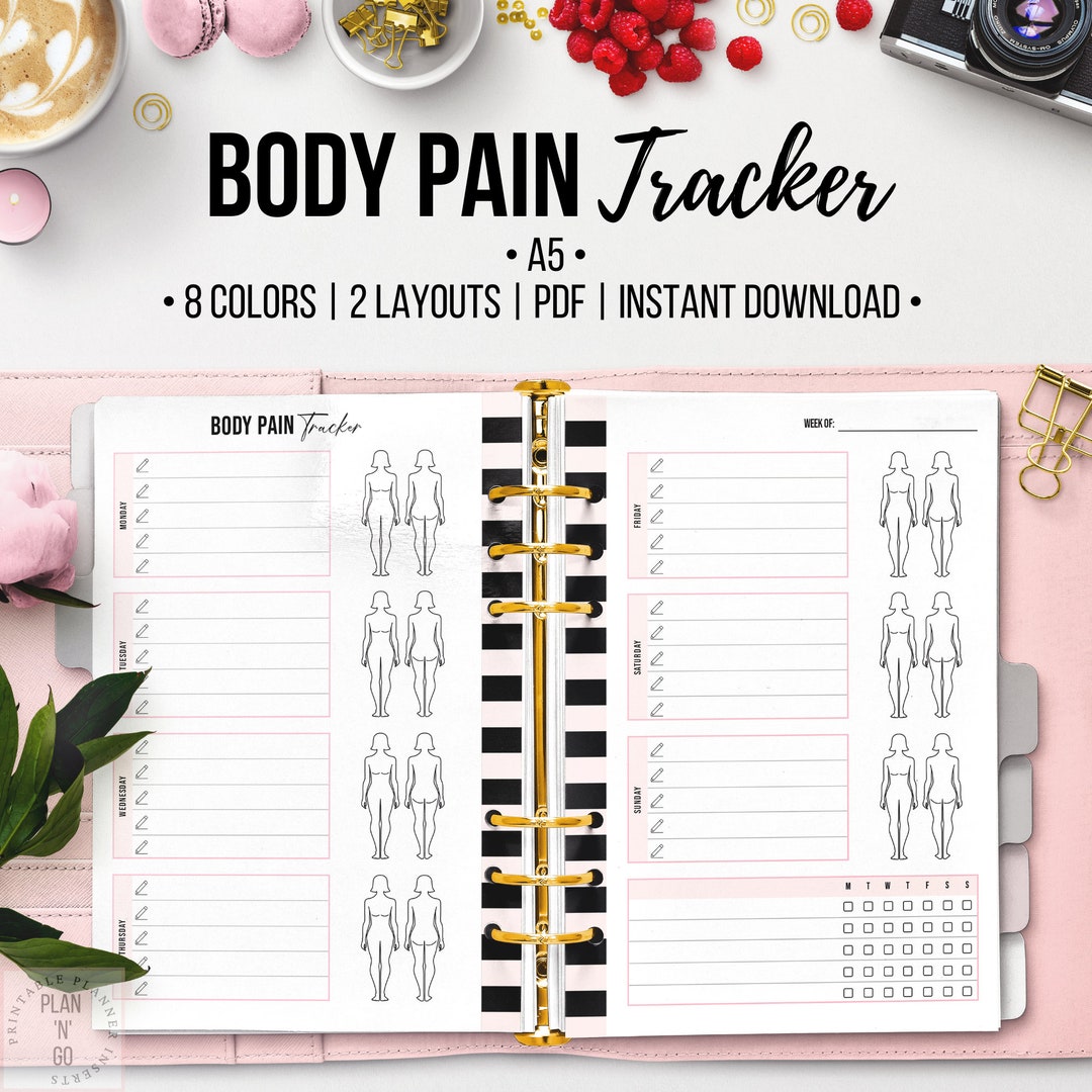 Chronic Illness Journal, Printable Symptom Tracker, Daily Pain Dairy ...