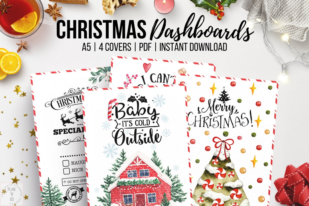 Christmas Dashboard Printable Christmas Cover Festive - Etsy
