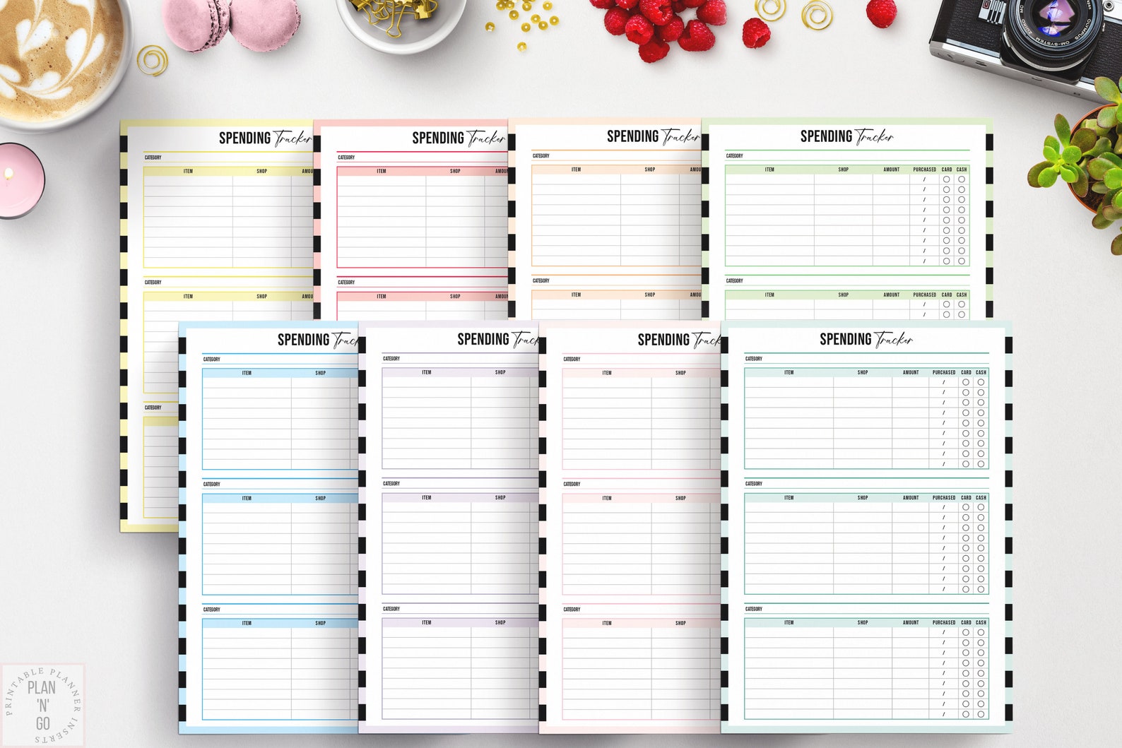 Spending Tracker Printable, A4, Letter, Order Tracker, Spending Log ...