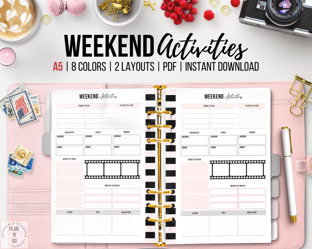Weekend Planner Printable, Weekend Activities, To-do List, Weekend ...