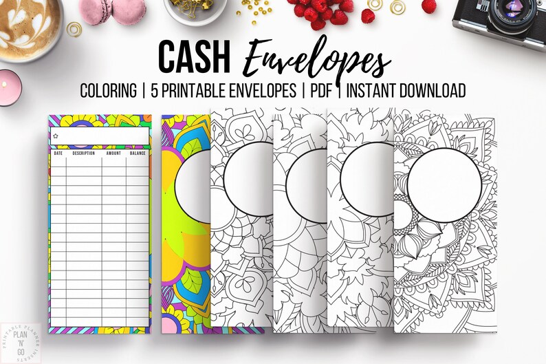 Cash Stuffing Envelope, Printable Cash Envelope, Spending Tracker, Set ...