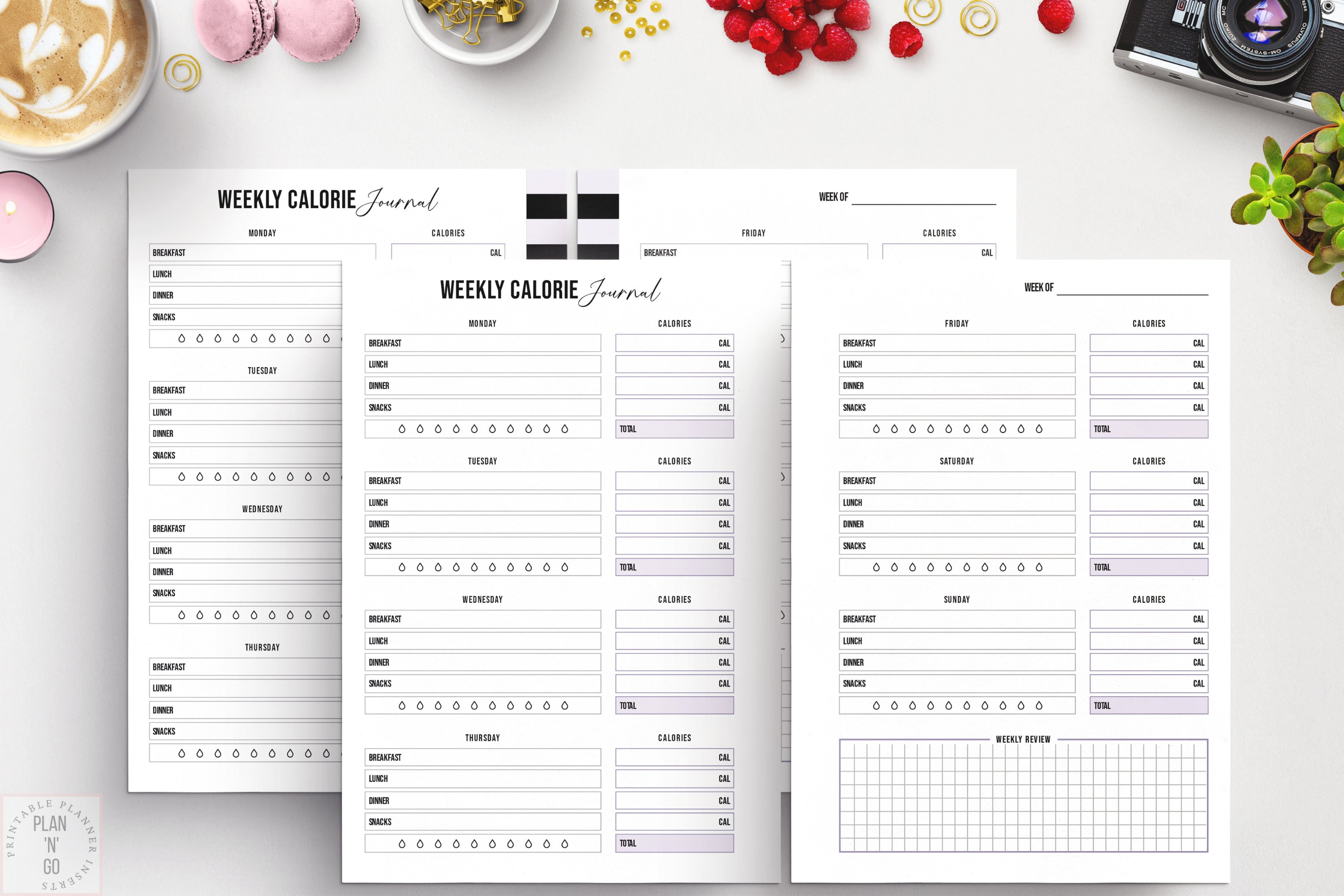 Food Journal Calorie Tracker Printable Weight Loss Journal - Etsy