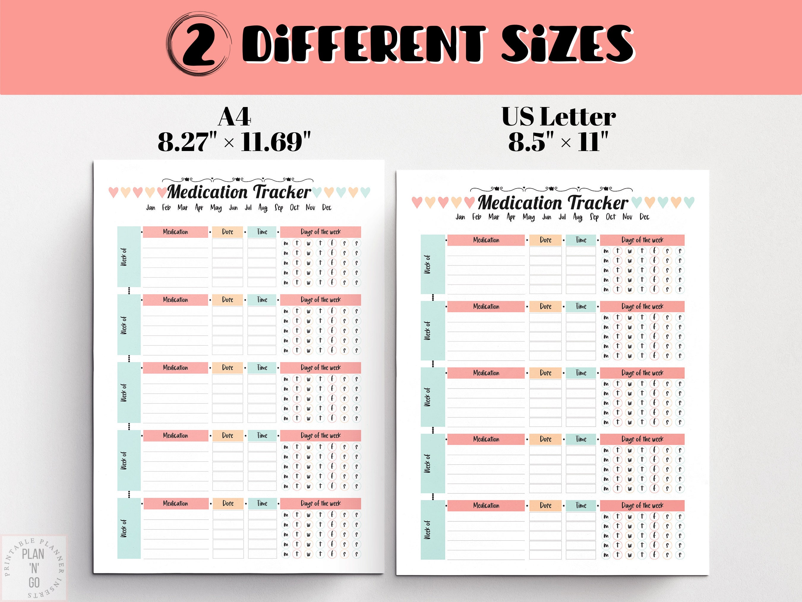 Medication Tracker Printable Editable Vitamin and Supplement - Etsy
