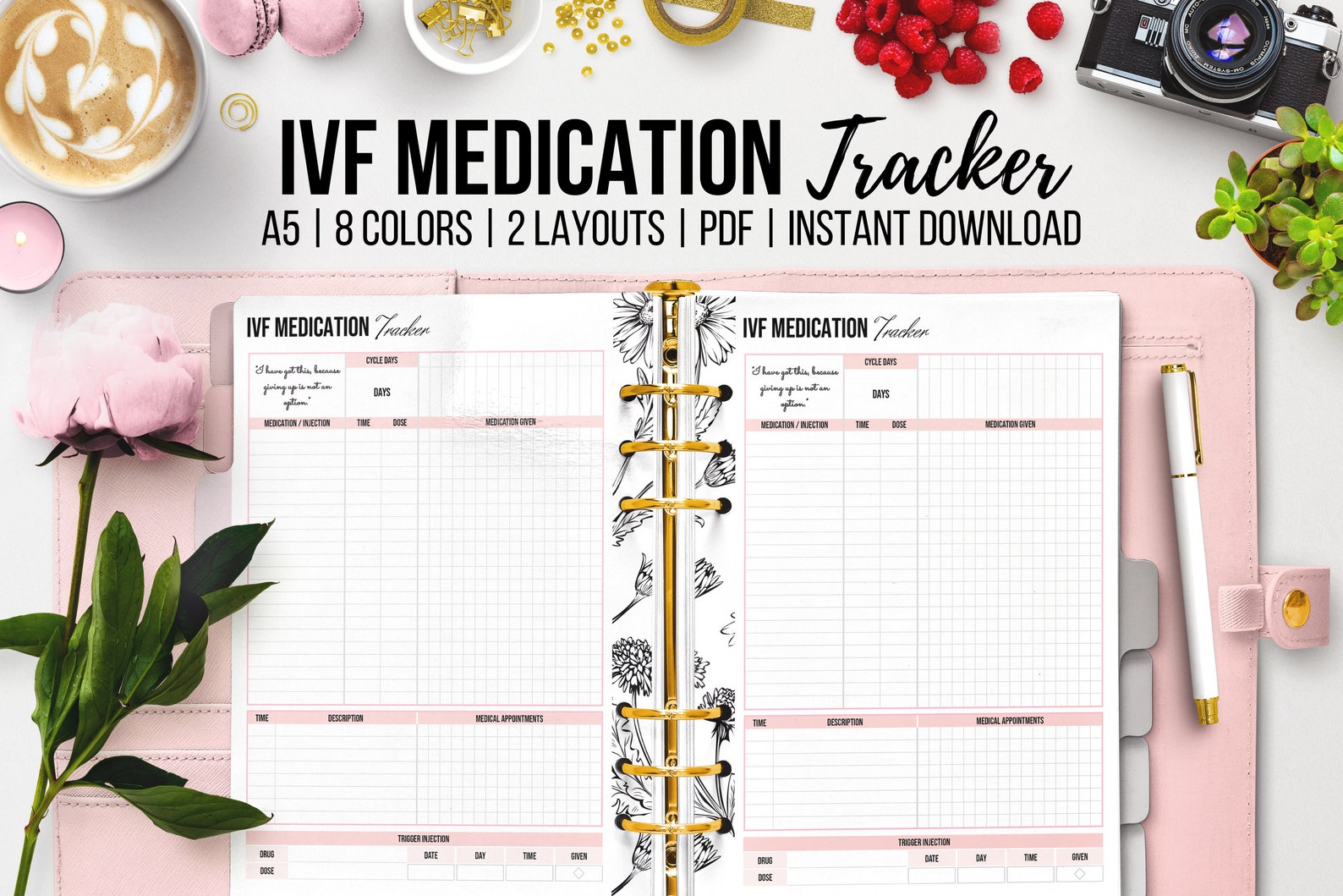 IVF Medication Tracker IVF Medication Organizer IVF Journal | Etsy UK