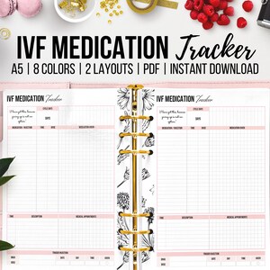 IVF Medication Tracker IVF Medication Organizer IVF Journal | Etsy UK