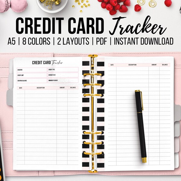 Credit Card Usage Tracker Printable - Etsy