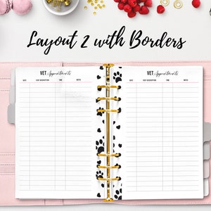 Printable Vet Visit, Vet Appointment Tracker, Pet Health Record, Vet ...