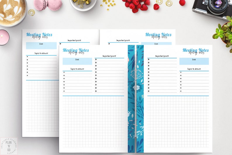 Meeting Notes, Printable Office Planner, Meeting Template, Office Task ...