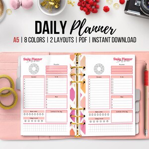 Daily Planner Printable, Undated Daily Planner, Time Management, to Do ...