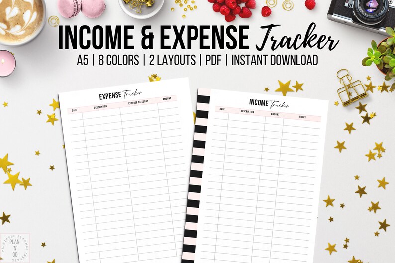 Expense Tracker Printable, Income Tracker, Spending Log, Money ...