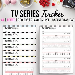 TV Series Tracker, Printable Entertainment Planner, Episode Log ...