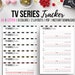 TV Series Tracker, Printable Entertainment Planner, Episode Log ...