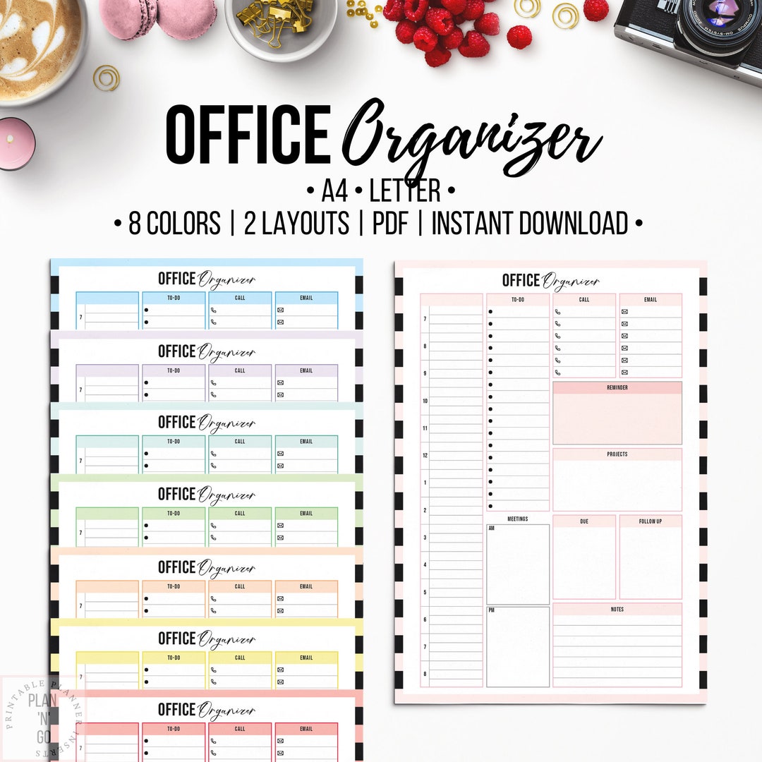 Office Organizer Printable Daily Office Task Work Schedule - Etsy