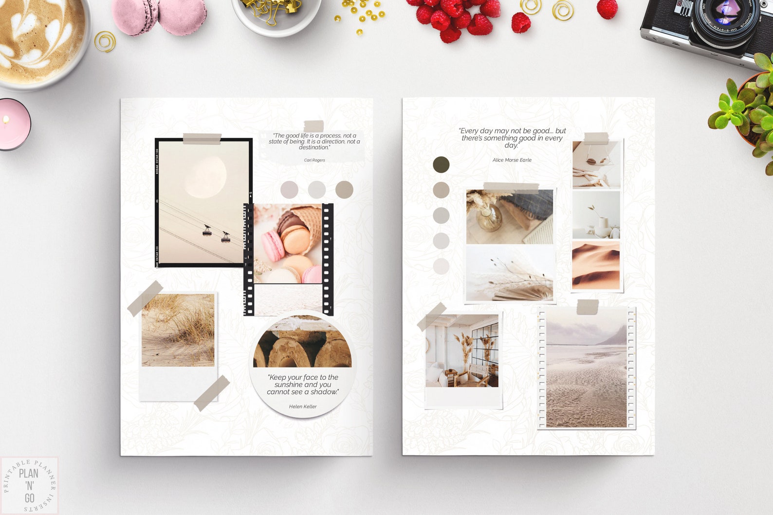 Mood Board Printable, Vision Board, Mood Dashboard Template, Planner ...