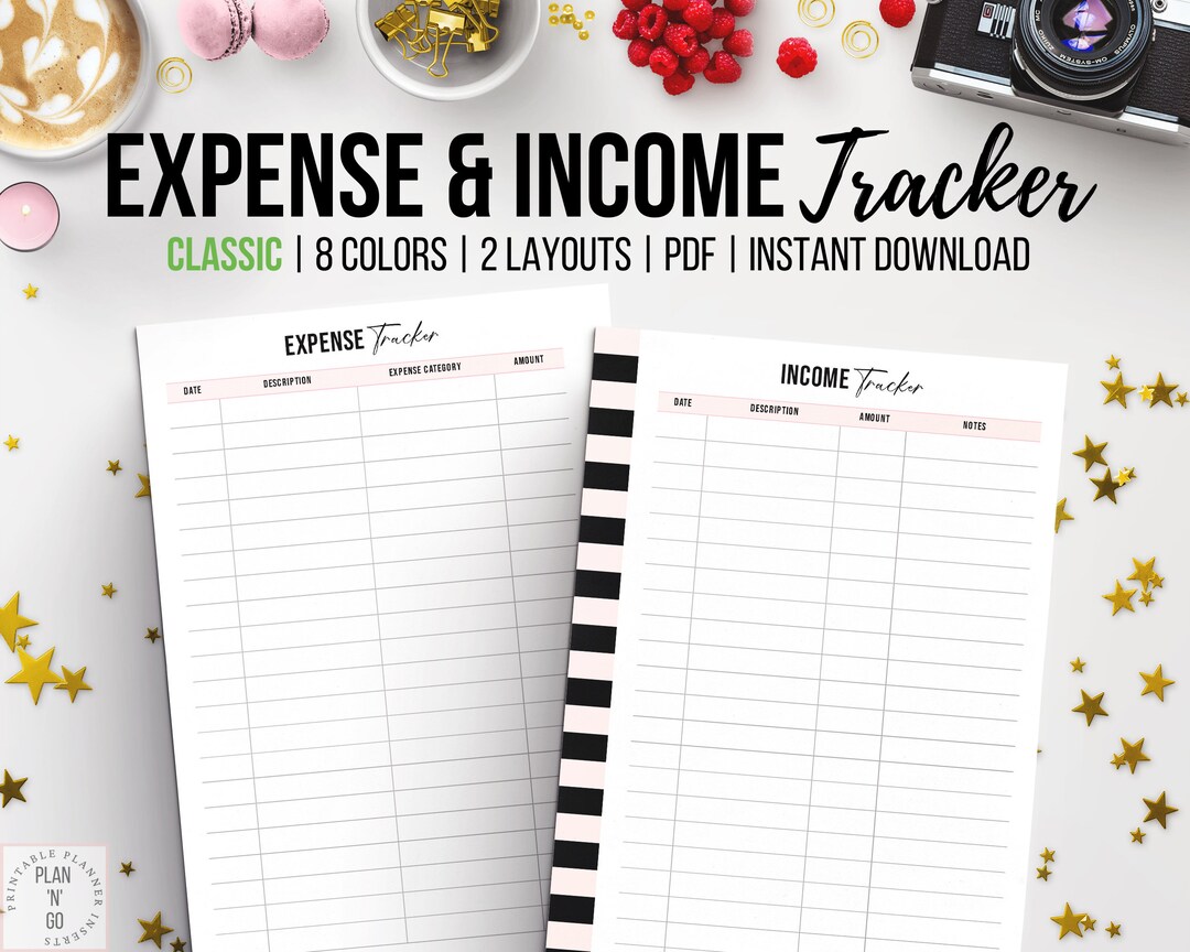 Expense Tracker Printable, Classic Happy Planner, Income Tracker ...
