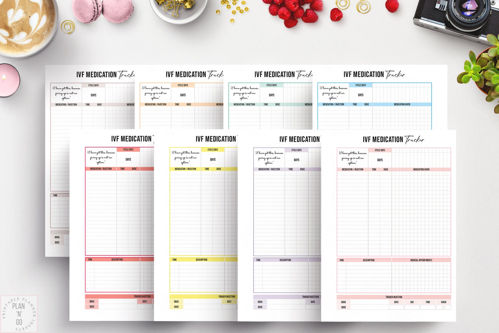 IVF Medication Tracker, IVF Medication Organizer, IVF Journal ...