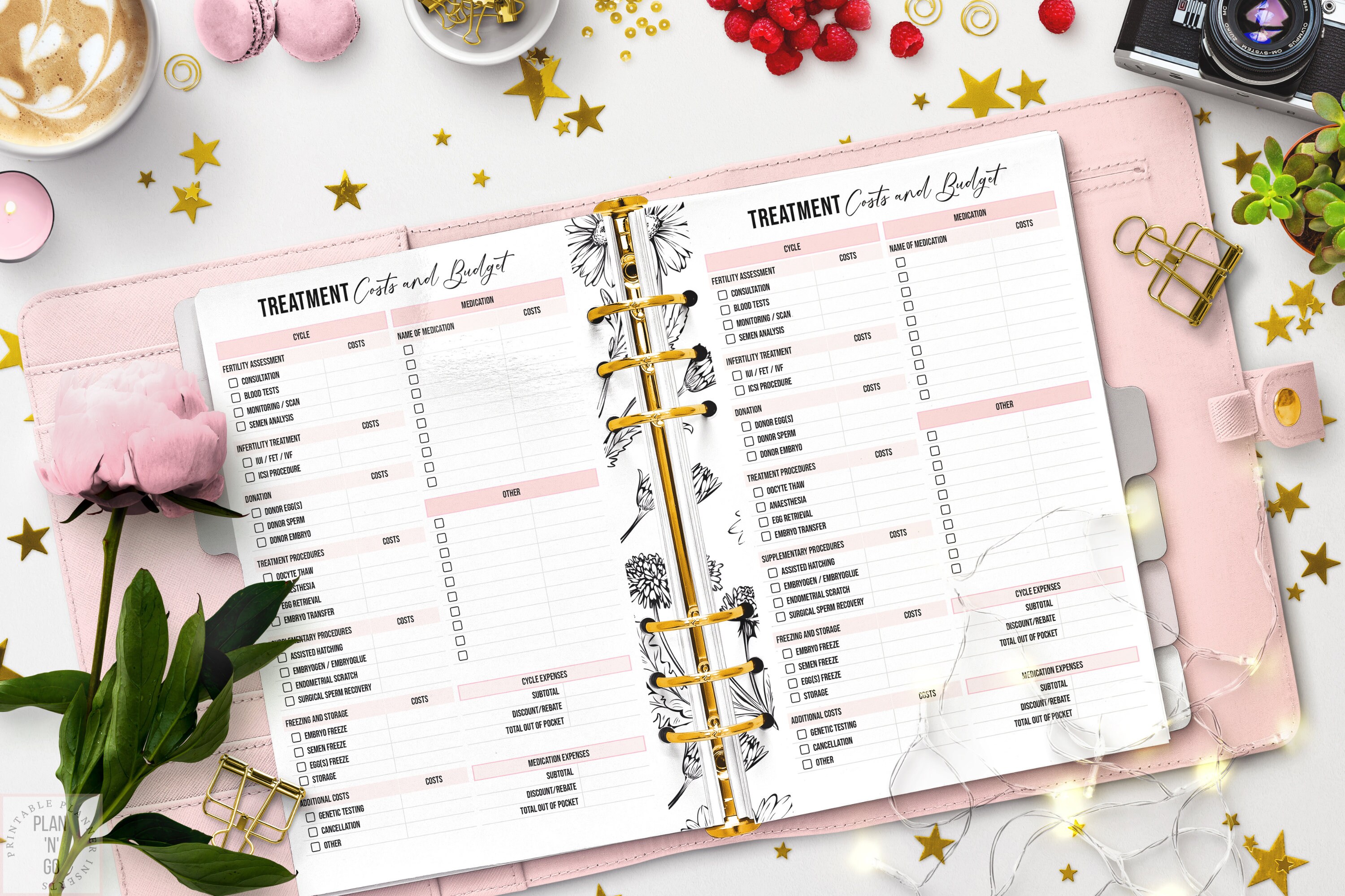 Printable IVF Planner Insert, Fertility Spending Record, IVF Expense ...