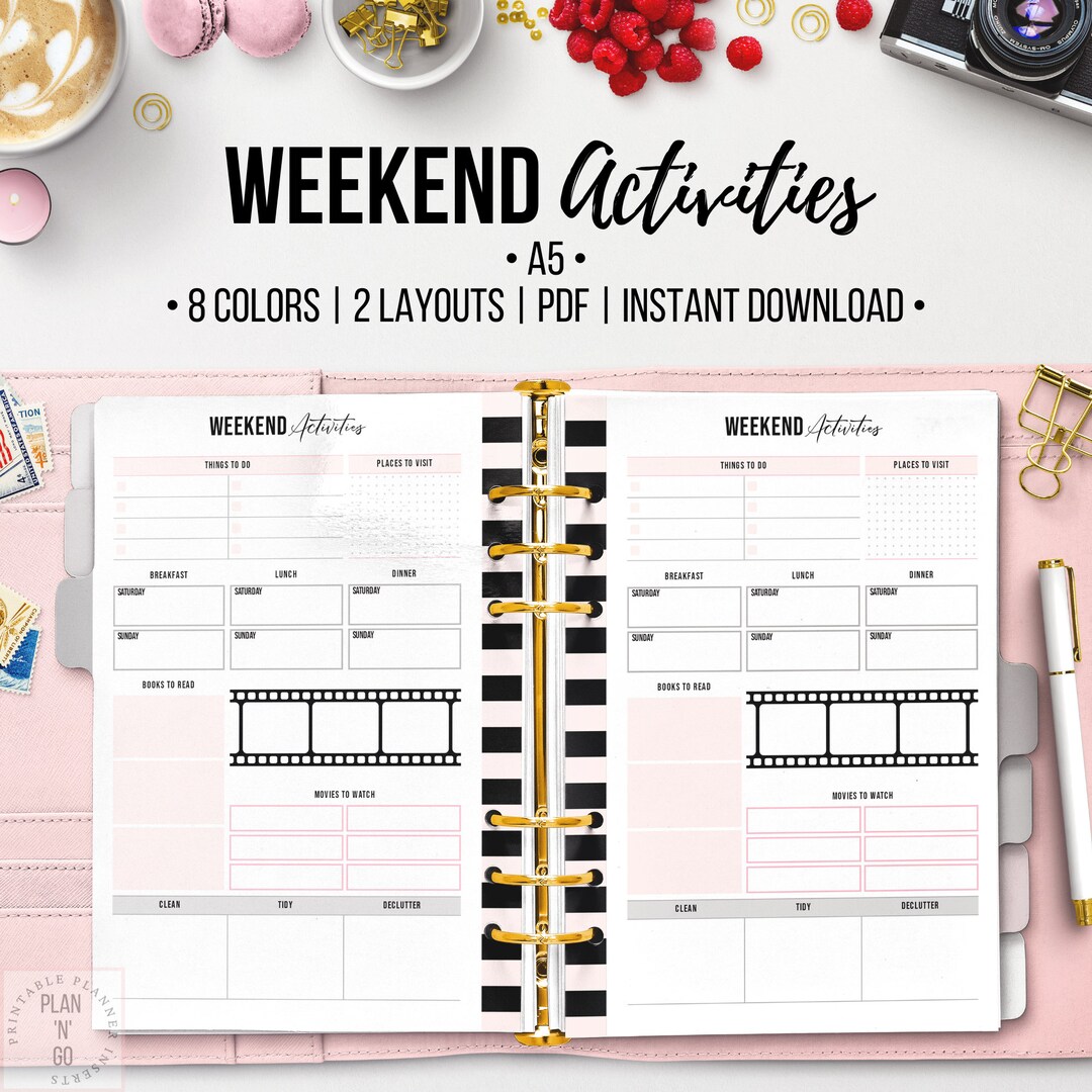 Weekend Planner Printable, Weekend Activities, To-do List, Weekend ...