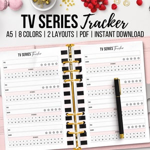 TV Series Tracker Printable Series Journal TV Program List - Etsy UK