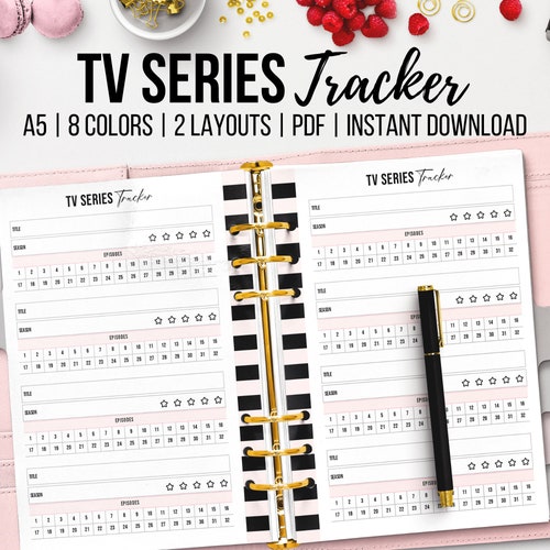Movie Tracker Printable TV Series Tracker Movie Log TV Show - Etsy