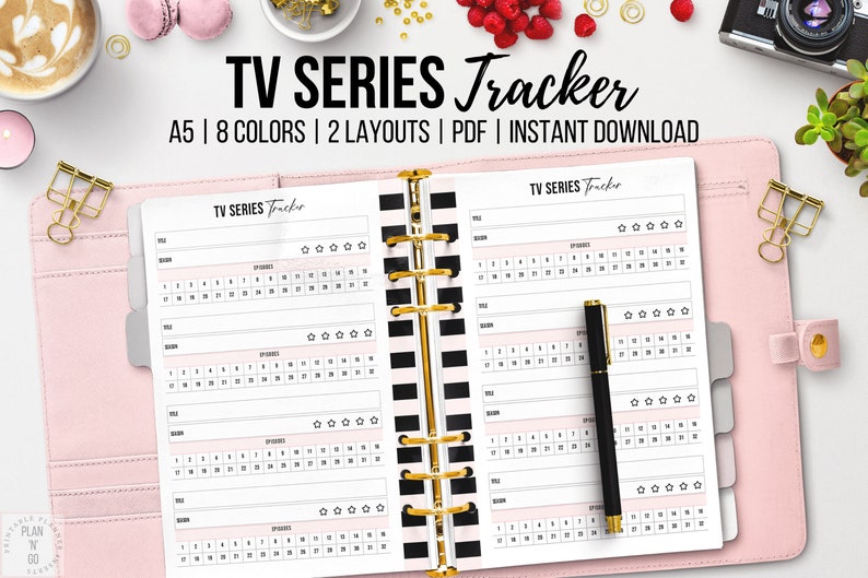 TV Series Tracker Printable Series Journal TV Program List - Etsy UK