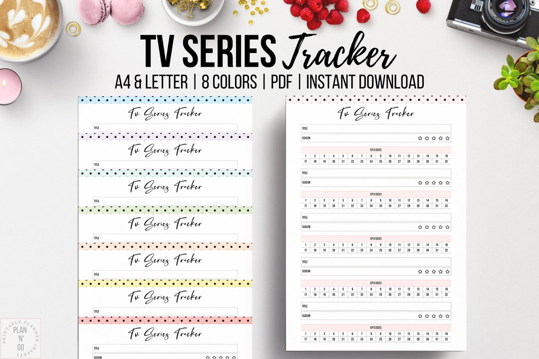 TV Series Tracker Printable Entertainment Planner Episode - Etsy