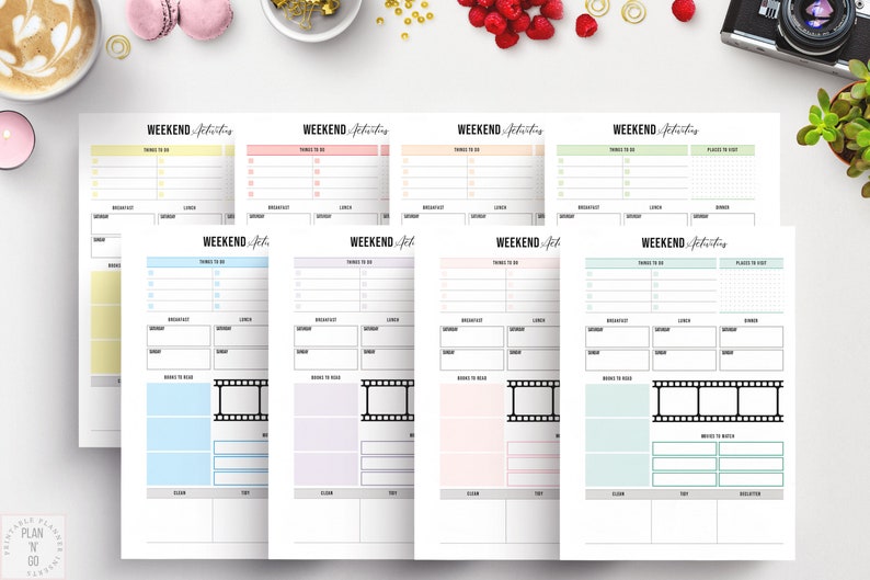Weekend Planner Printable, Weekend Activities, To-do List, Weekend ...